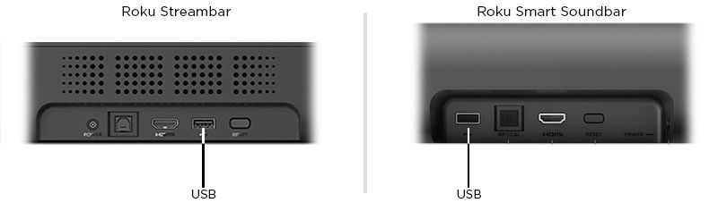 How do I use USB to connect my Roku® Streambar™ or Roku Smart Soundbar ...
