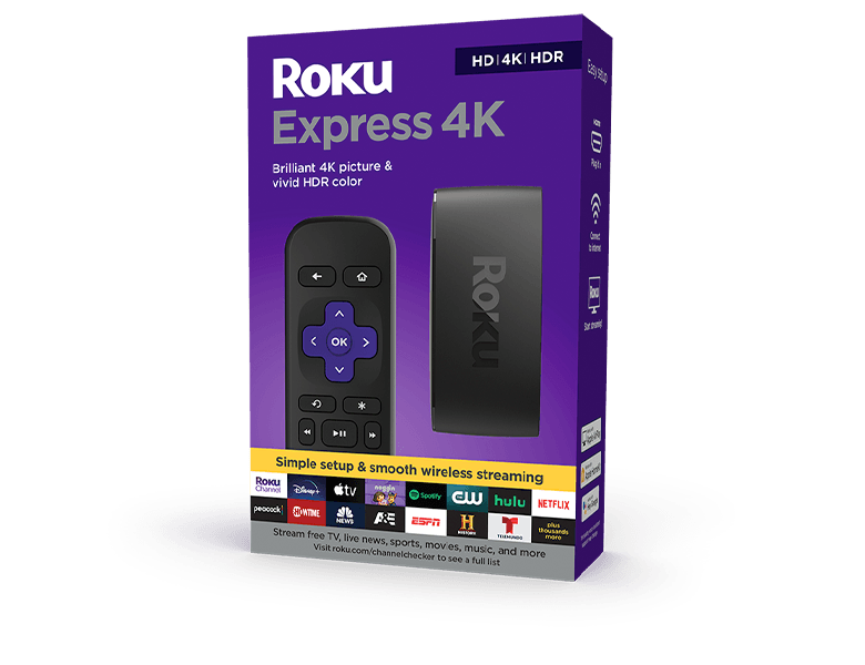Roku Express 4K | Fast 4K HDR Streaming Made Easy | United States | Roku