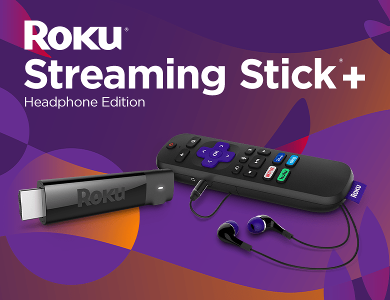 Roku® Streaming Stick®+ Headphone Edition | Powerful and portable | Roku
